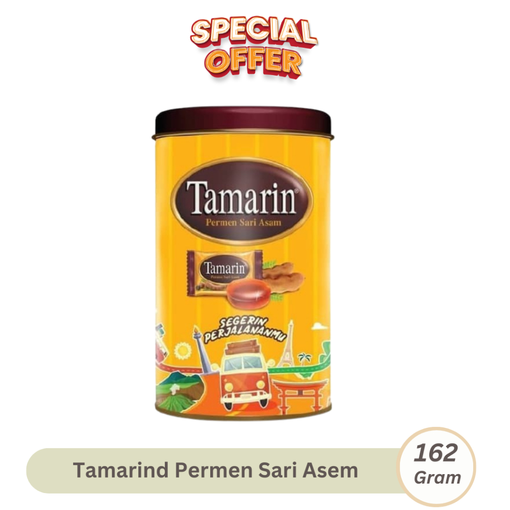 Jual Permen Tamarin Sari Asam 162gr Tamarind Candy Asem Kemasan Kaleng ...