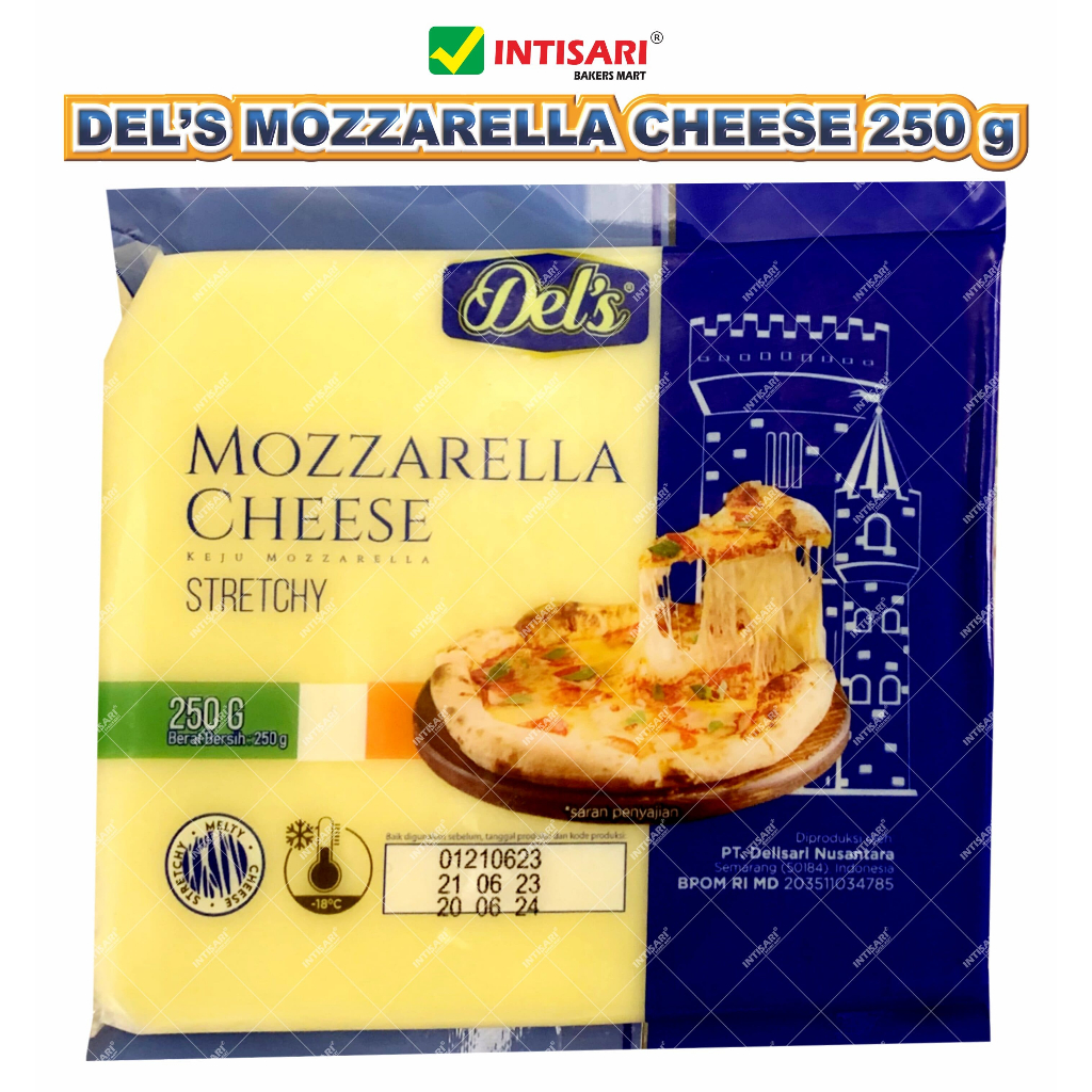 Jual DEL'S MOZZARELLA CHEESE 250 G | Shopee Indonesia