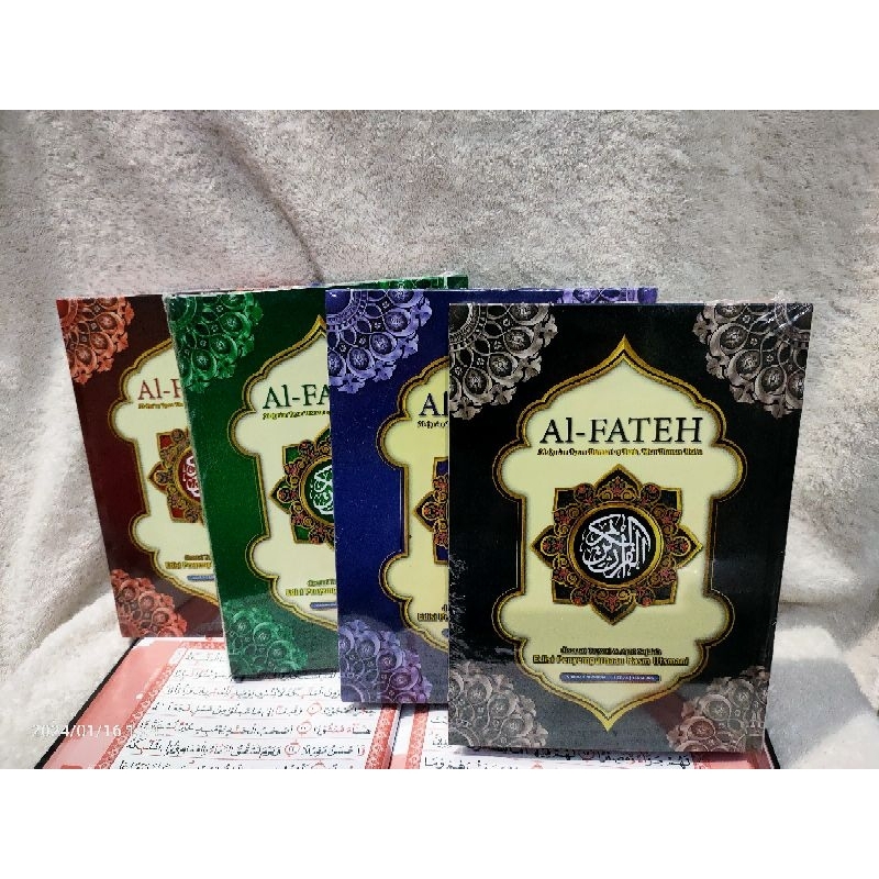 Jual Al Quran A5 Khot Utsmani 15 Baris ayat pojok Warna, Mushaf Al fateh A5 khot utsmani ...