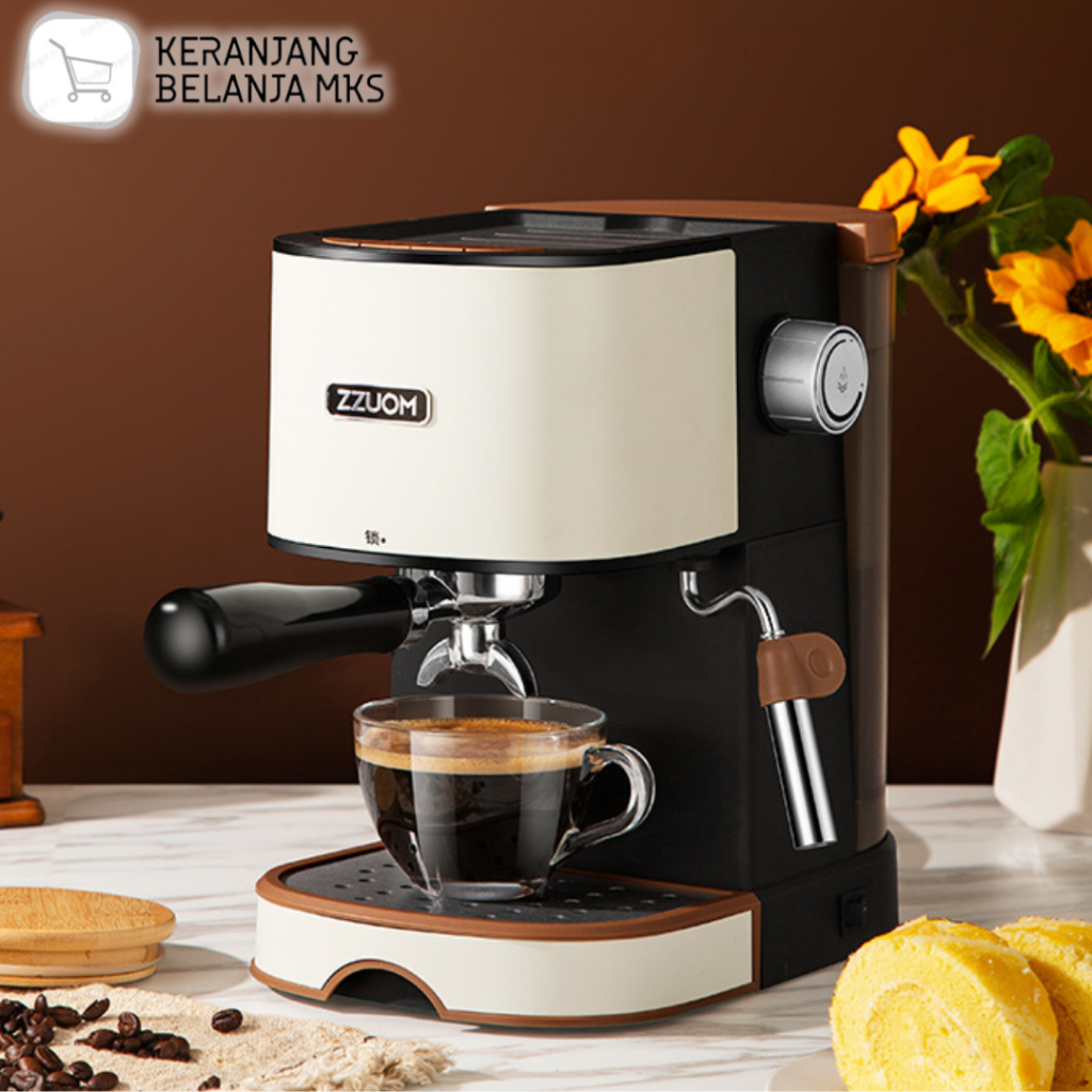 Jual Mesin Kopi Espresso Coffee Maker Frothing 20 Bar 850W 1L ZZUOM | Shopee Indonesia