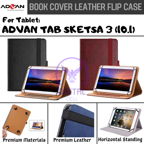 Jual ADVAN TAB SKETSA 3 10.1 INCH 2023 BOOK COVER LEATHER CASE SARUNG ...