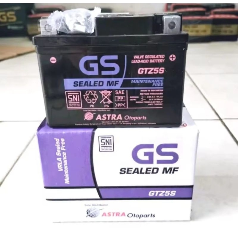 Jual AKI MOTOR HONDA BEAT / VARIO / MIO GTZ5S AKI GS ASTRA OTOPARTS ACCU KERING GS ASTRA ...