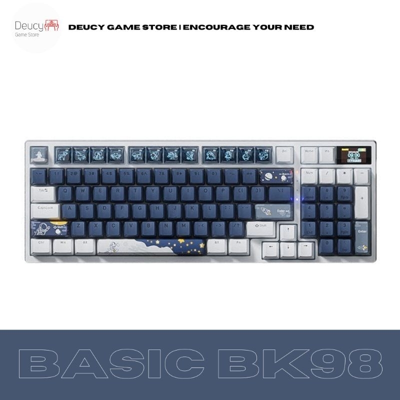 Jual BASIC BK98 Wireless Triple Connection Mechanical Keyboard With LED ...