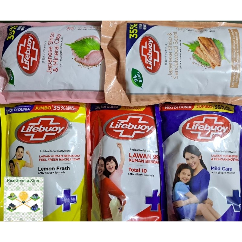 Jual Sabun Mandi Cair 900ml/825ml/400ml Lifebuoy body wash Total 10 ...
