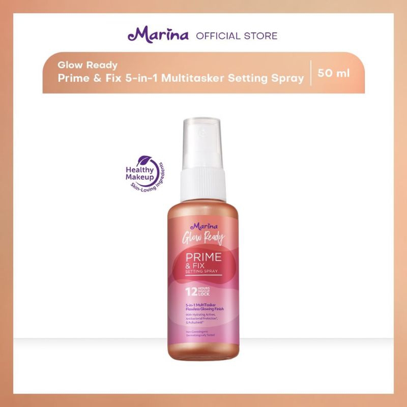 Jual Marina glow ready setting spray | Shopee Indonesia