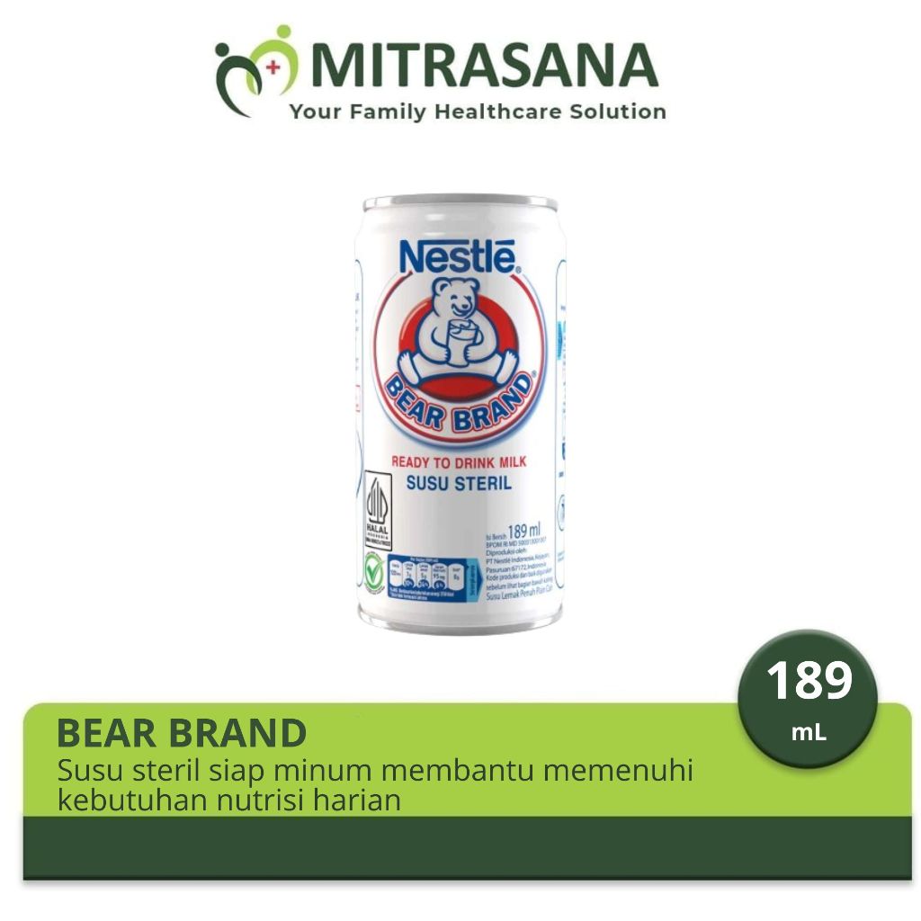 Jual Bear Brand Susu Beruang 189 mL - Susu Steril untuk Penuhi Nutrisi ...