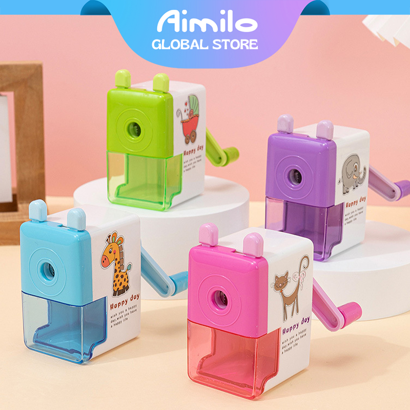 Jual [READY] Aimilo Rautan Serutan Pensil Putar Gaya Kartun Sharpener ...