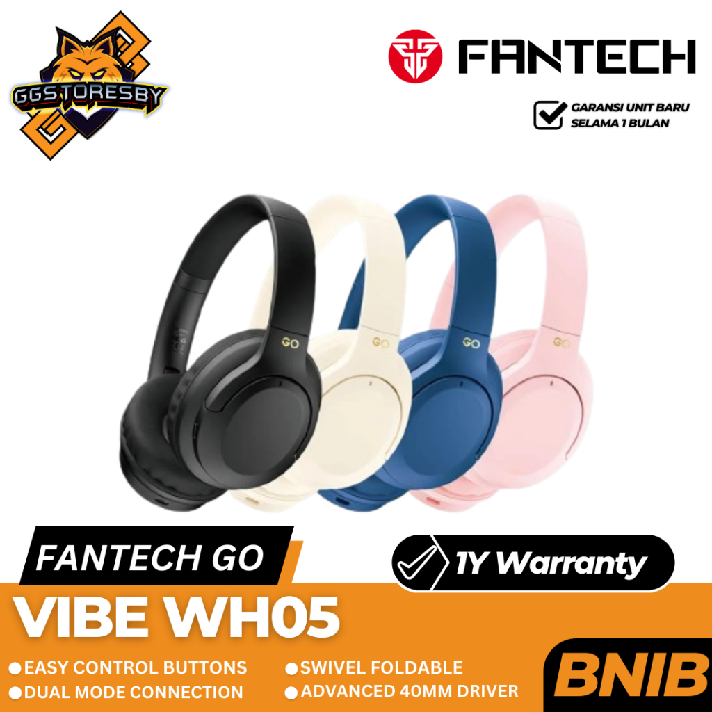 Jual Fantech Go Vibe Wh05 Bluetooth Wireless Headphone | Shopee Indonesia