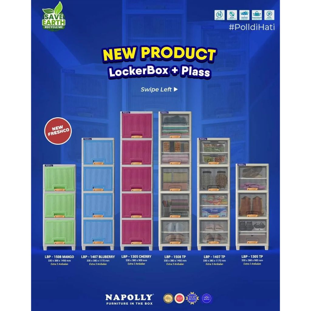 Jual LOCKER BOX NAPOLLY + PLASS | Shopee Indonesia