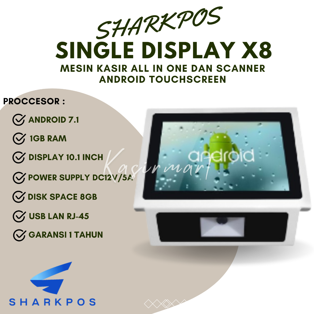 Jual Price Checker 8 inch Android Touchscreen X8 Include Scanner ...