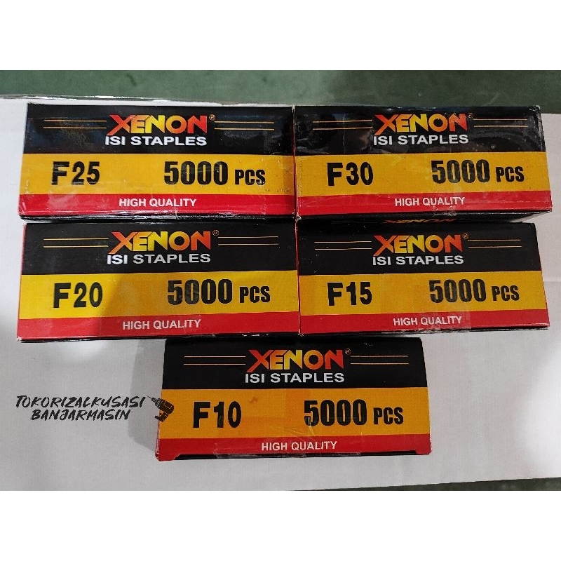 Jual Isi staples mesin paku air nailer tembak lurus XENON F10, F15, F20 ...