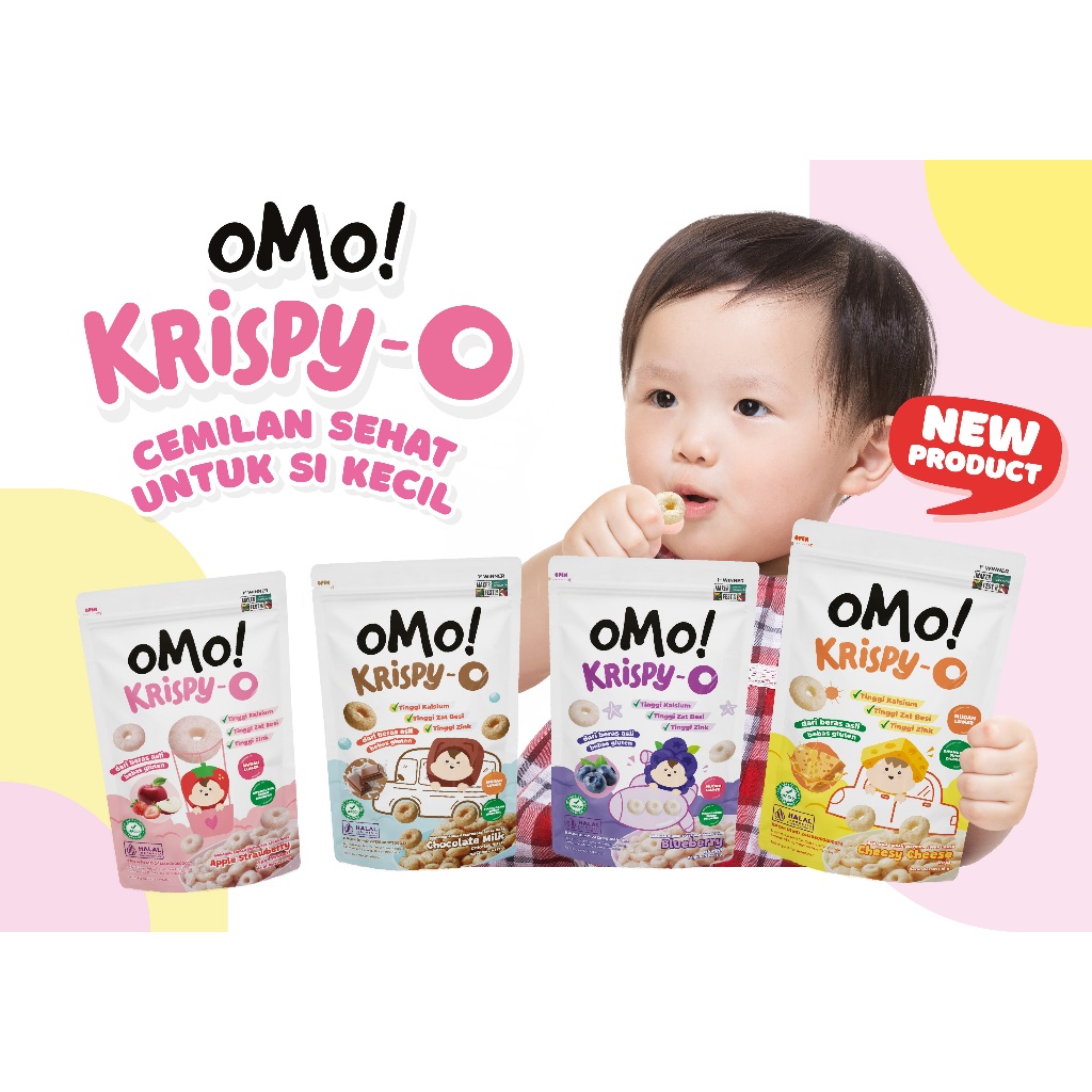 Jual Cemilan Anak Sehat Dari Beras NO MSG OMO! Krispy-O Kidu Baby ...