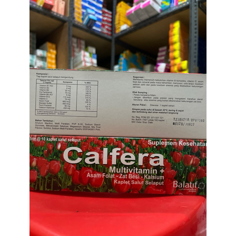Jual CALFERA MULTIVITAMIN BOX 100 KAPLET | Shopee Indonesia