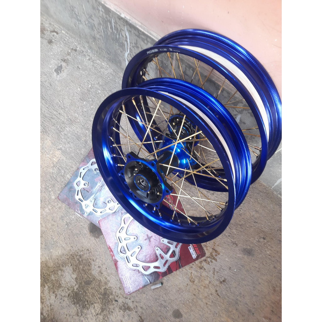Jual velg set supermoto yamaha wr155 ring 17 wheelset sumo tanpa ban wr ...