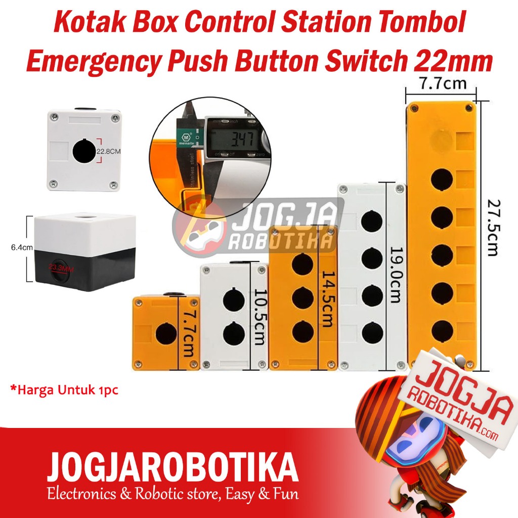 Jual BX1/BX2/BX3/BX4/BX5-22 Kotak Box Control Station Tombol Emergency ...
