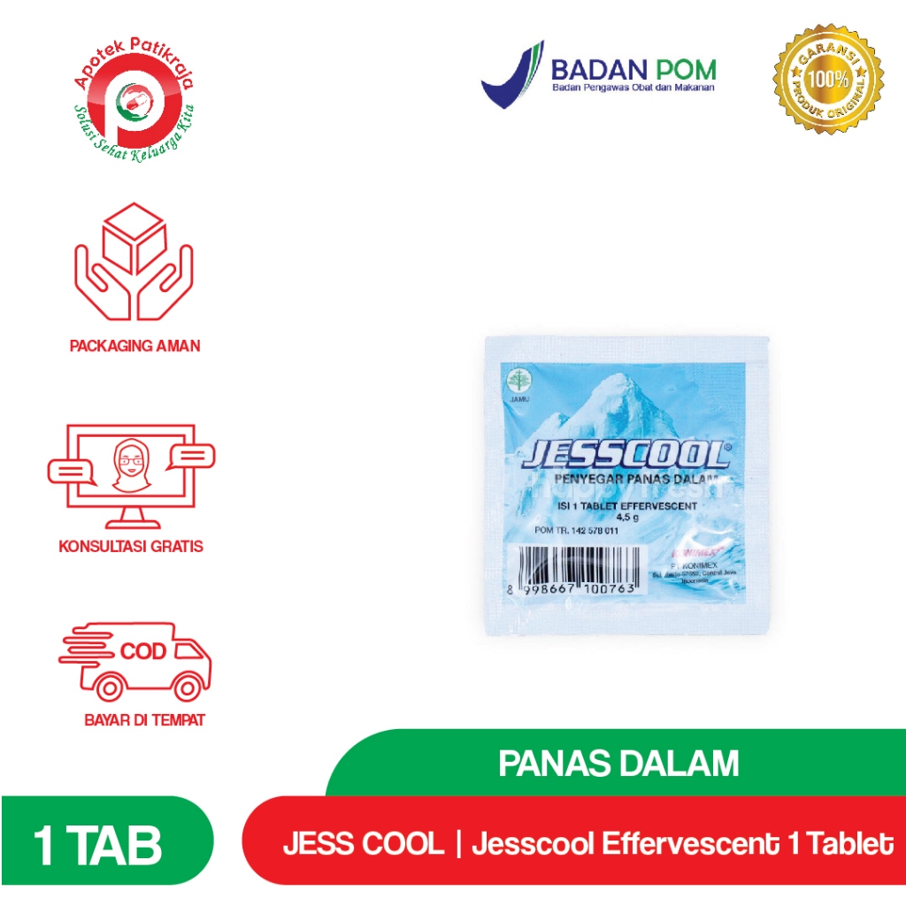 Jual JESS COOL | Jesscool Effervescent 1 Tablet | Shopee Indonesia