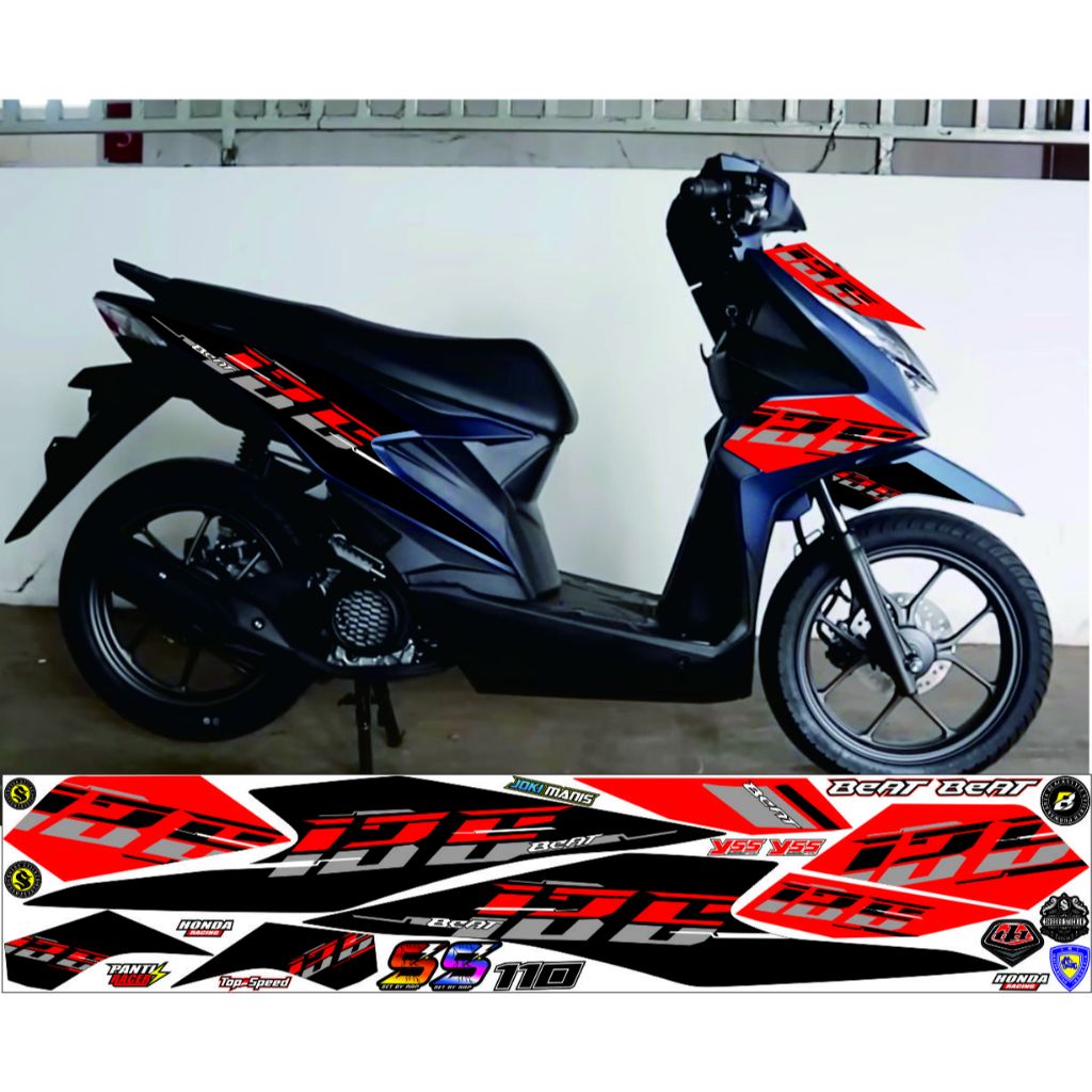 Jual STRIPING MOTOR BEAT HONDA BEAT DELUXE STICKER DECAL CUSTOM VARIASI ...