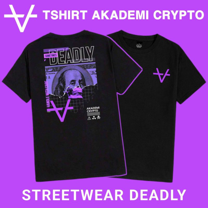 Jual TSHIRT KAOS AKADEMI CRYPTO STREETWEAR DEADLY / COTTON COMBED 24S ...