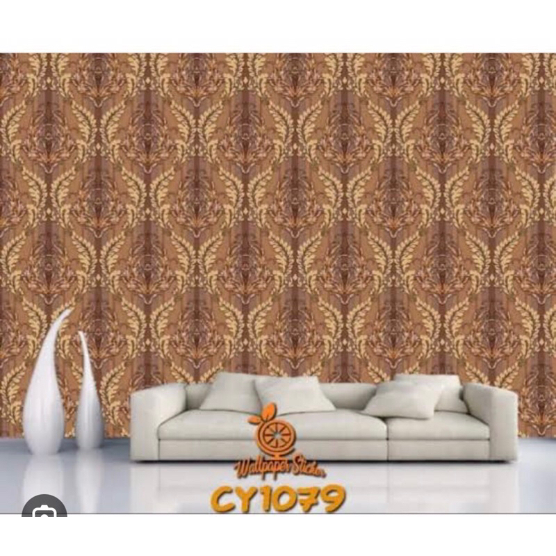 Jual Wallsticker / wallpaper / sticker dinding motif batik coklat | Shopee Indonesia