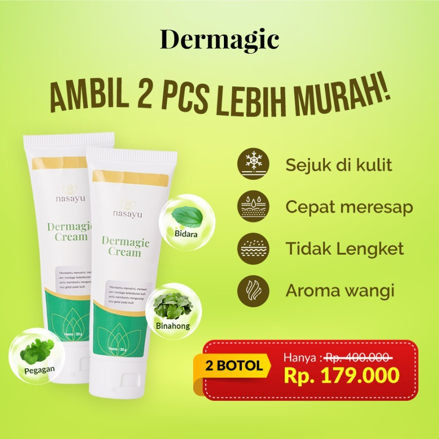 Jual Dermagic Cream 2 Pcs Krim Atasi Gatal Kadas Kurap Jamur Eksim Gatal Selangkangan Memudarkan ...