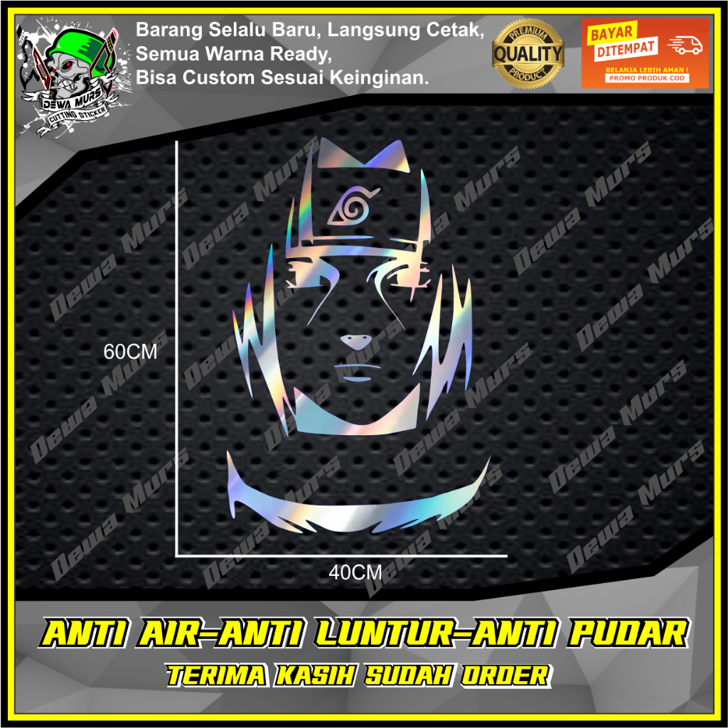 Jual Cutting Sticker UCHIHA ITACHI Sticker Cocok Buat Mobil Dan Motor ...