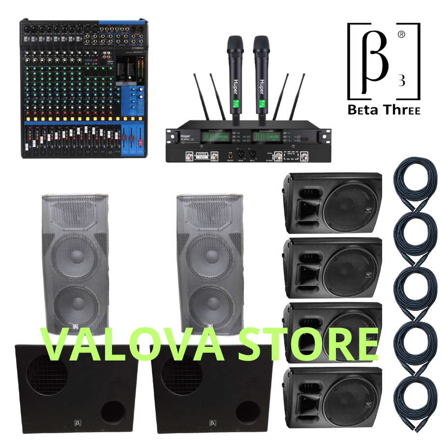 Jual Paket 3 soundsystem outdoor Beta three + Mixer Original Yamaha ...
