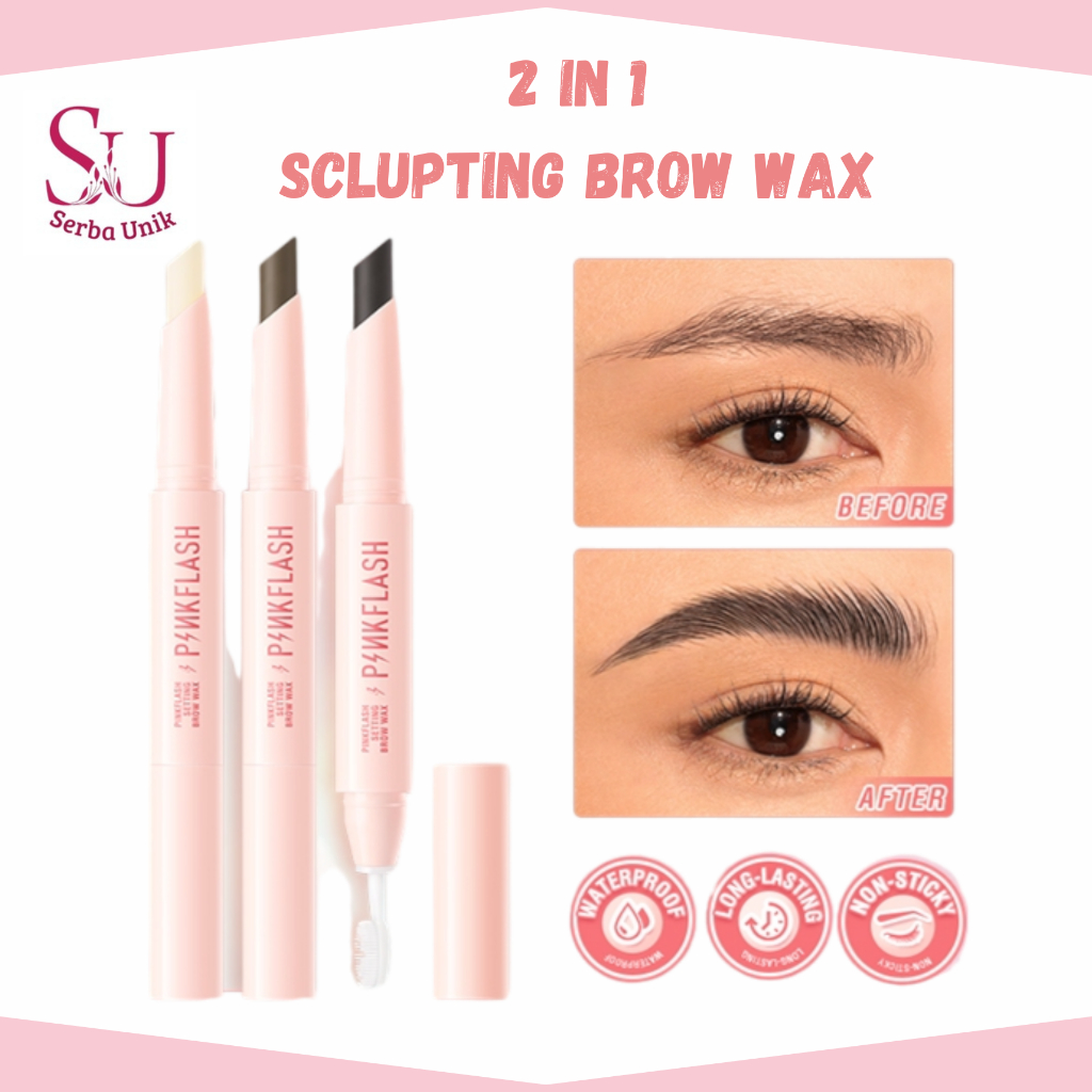 Jual Pinkflash 2 in 1 Waterproof Sculpting Setting Brow Wax with Brush ...