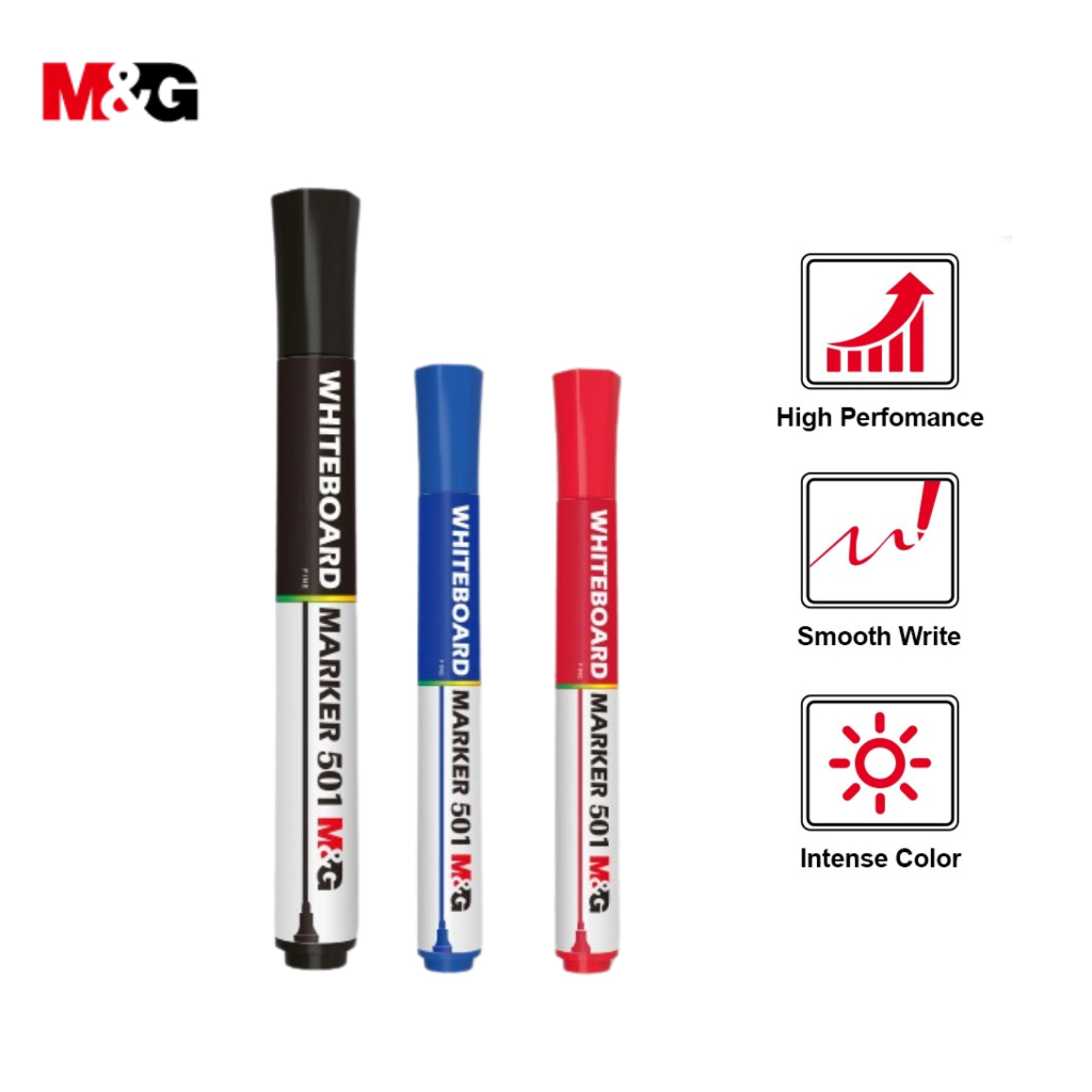 Jual Spidol Whiteboard Mandg Marker Papan Tulis Non Permanent Warna Hitam Biru Merah Awmy2271