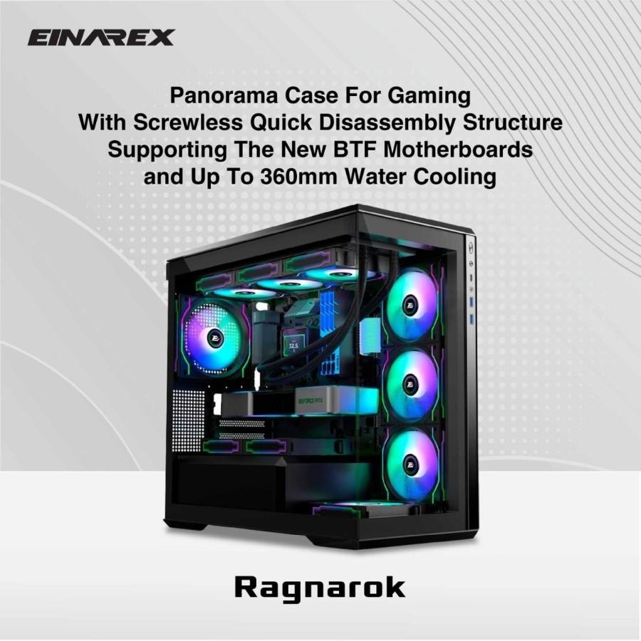 Jual CASING EINAREX RAGNAROK - Support MB BTF | ATX Gaming Case ...