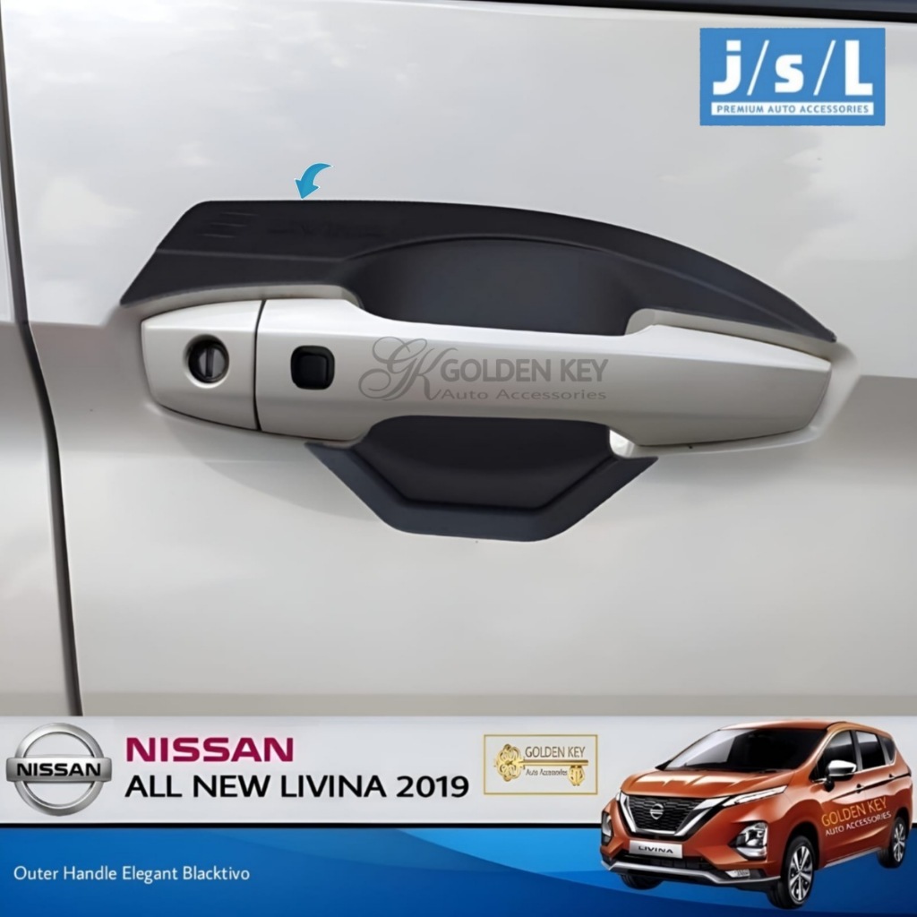 Jual JSL Outer Handle All New Livina 2019 Mangkok Pintu Elegant Blacktivo | Shopee Indonesia