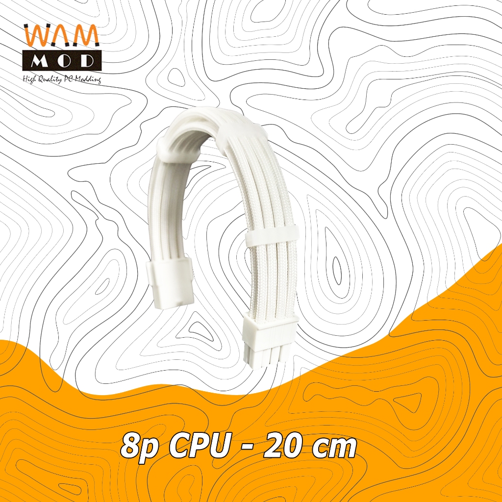 Jual Cable Sleeve Extension PSU ALL WHITE 24 pin ATX | Kabel VGA PCIE 8p 6p | Kabel CPU EPS 8p ...