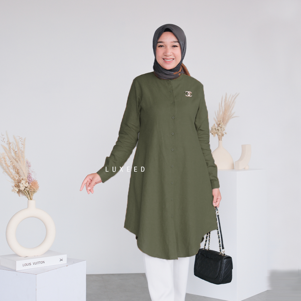 Jual tunik wanita terbaru tunik polos linen tunik simple tunik cantik ...