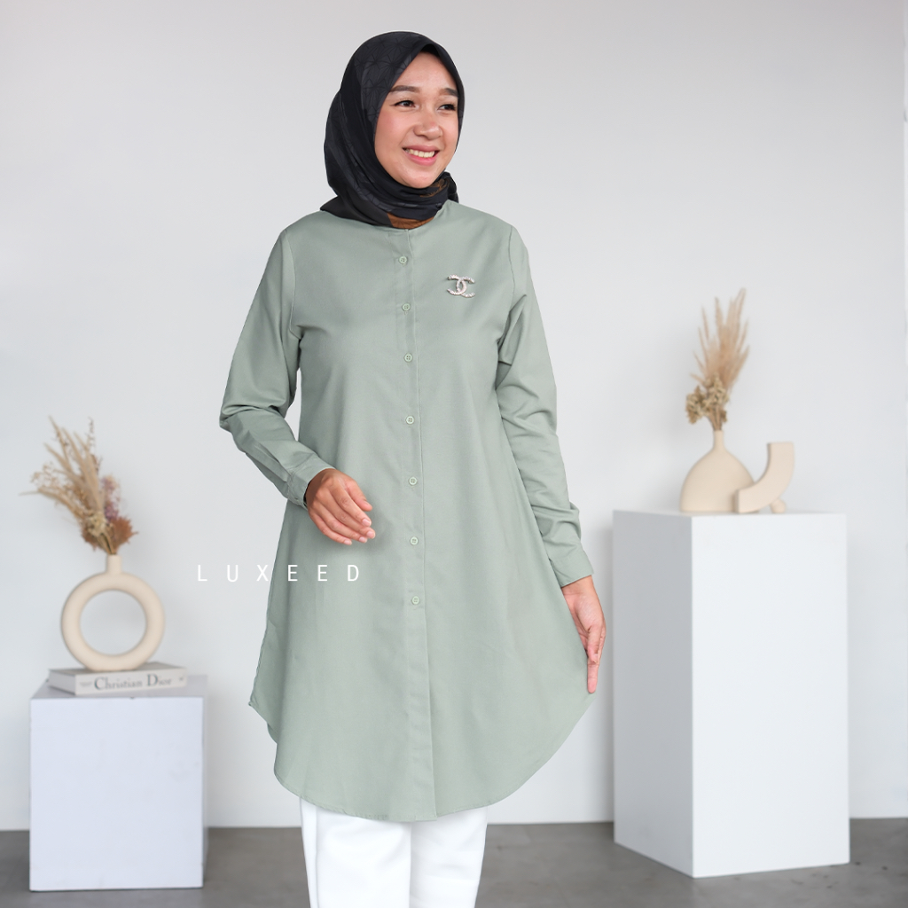 Jual tunik wanita terbaru tunik polos linen tunik simple tunik cantik ...