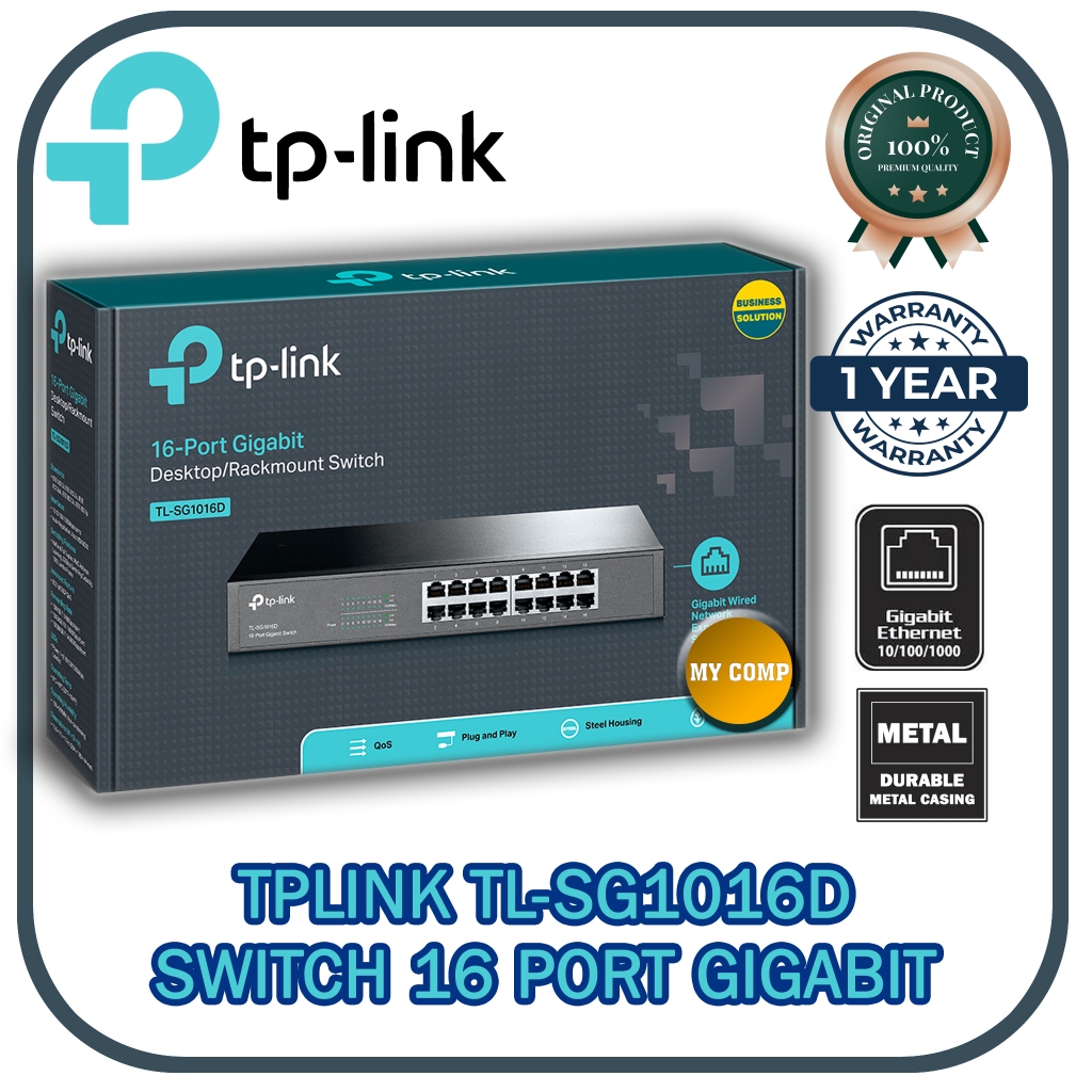 Jual TP-Link TL-SG1016D Hub Switch Gigabit 16 Port TPLink SG1016D ...