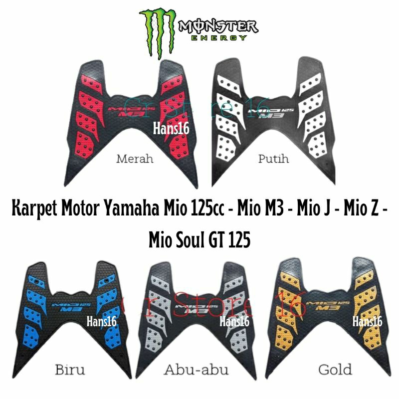 Jual Monster Energy Karpet Motor Yamaha Mio 125 - Mio M3 - Mio J - Mio ...