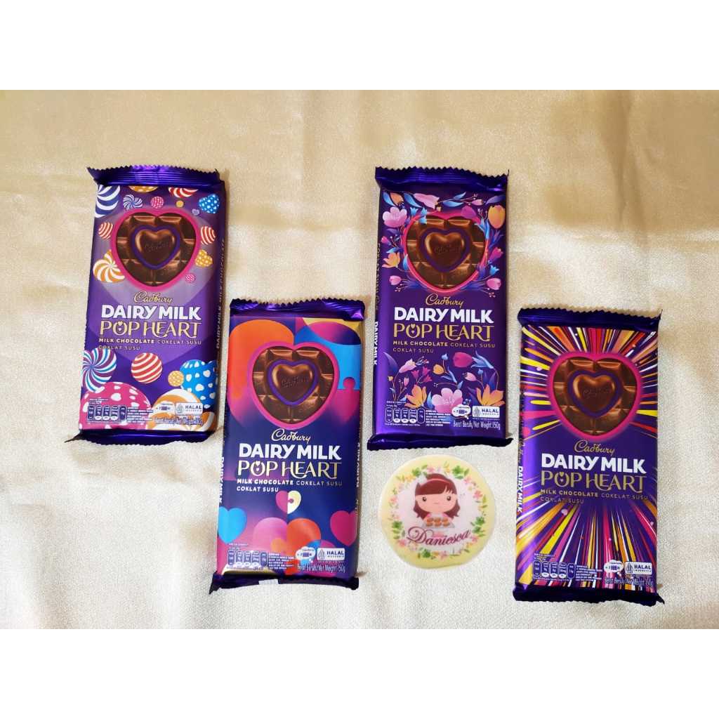 Jual .Coklat Cadbury dairy milk pop heart cokelat susu enak (ds bgr ...