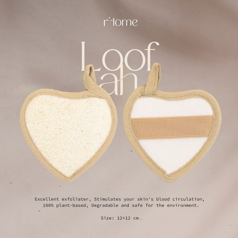 Jual Ratel Home - Natural Loofah Sponge Heart Edition | Shopee Indonesia