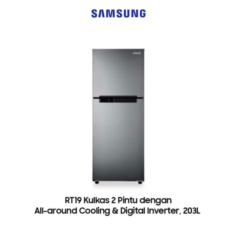 Jual kulkas Samsung 2 pintu Digital inverter RT19M300BGS / RT19 ...