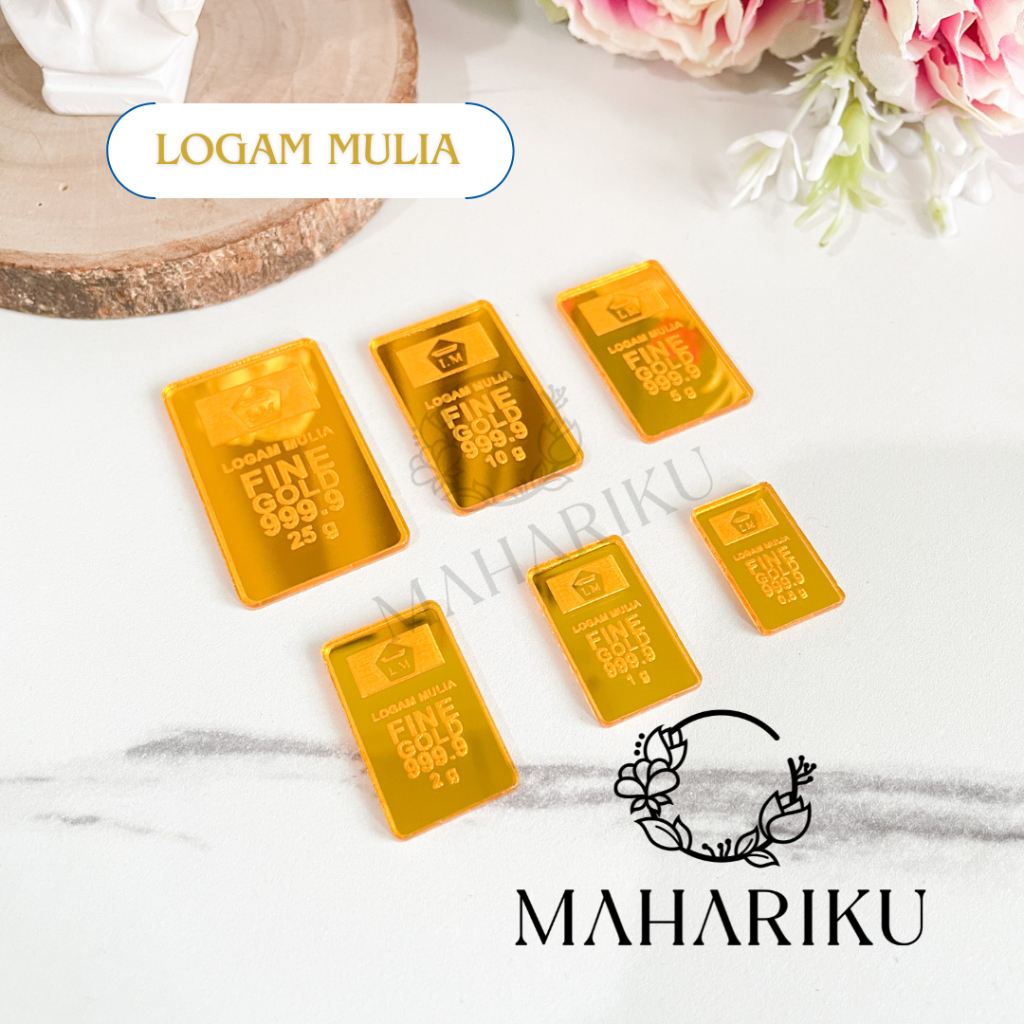 Jual AKRILIK REPLIKA LM/LOGAM MULIA EMAS - HIASAN MAHAR PERNIKAHAN ...