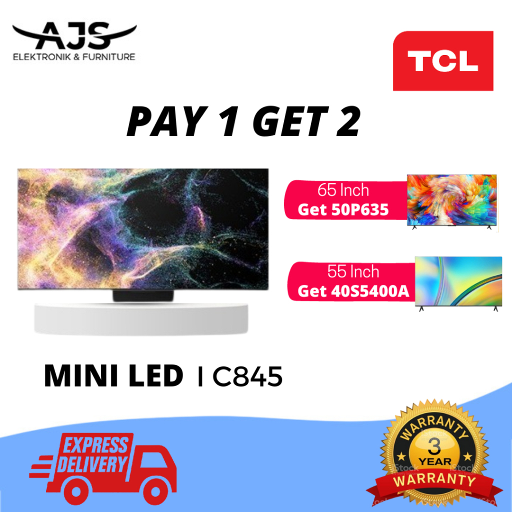 Jual TCL 65C845 MiniLED 4K UHD Google TV 65 Inch w/ 144Hz VRR & IMAX ...