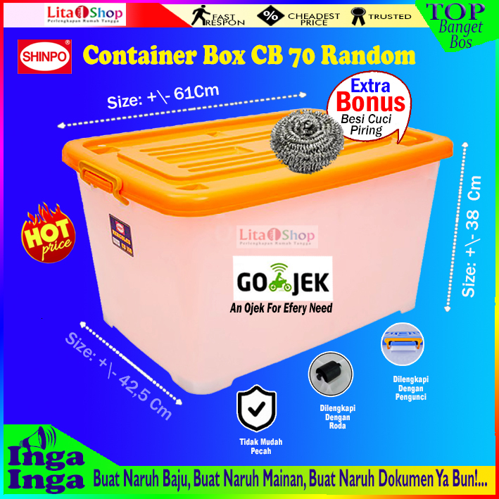 Jual CONTAINER REAL BOX SHINPO SIP 143 70 LITER CB 70 | Shopee Indonesia