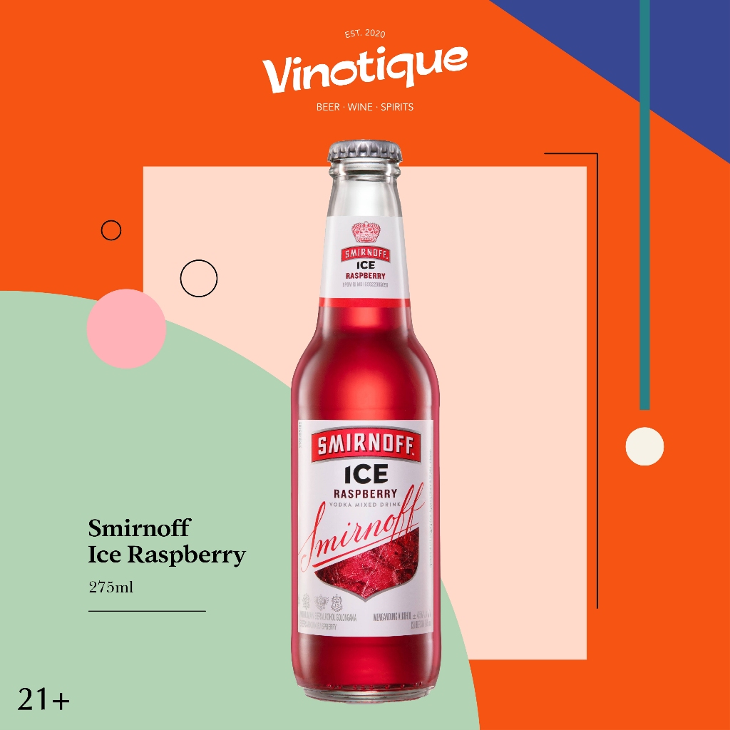 Jual Smirnoff Ice Raspberry 275ml - 5 Btl | Shopee Indonesia