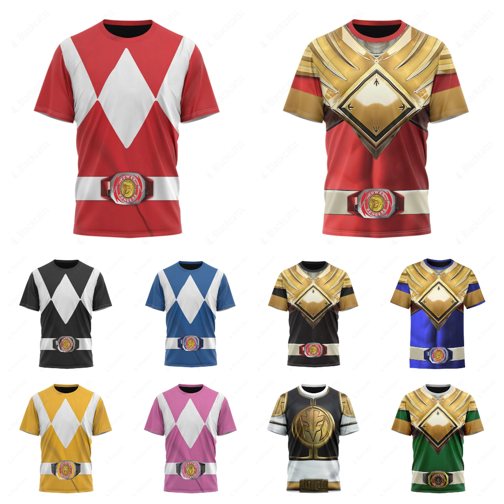 Jual Kaos Power Rangers Mighty Morphin Kaos Dewasa Kyoryu Sentai ...