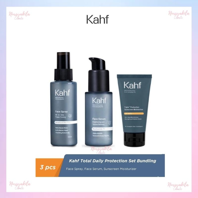 Jual Kahf Total Daily Protection Set Bundling ( 3pcs ) | Face Care ...