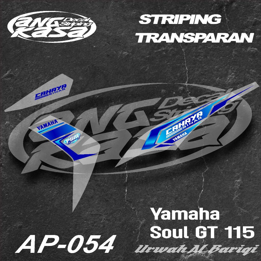 Jual AP-054 COD Striping Stiker Transparan Yamaha soul gt 115 Desain ...