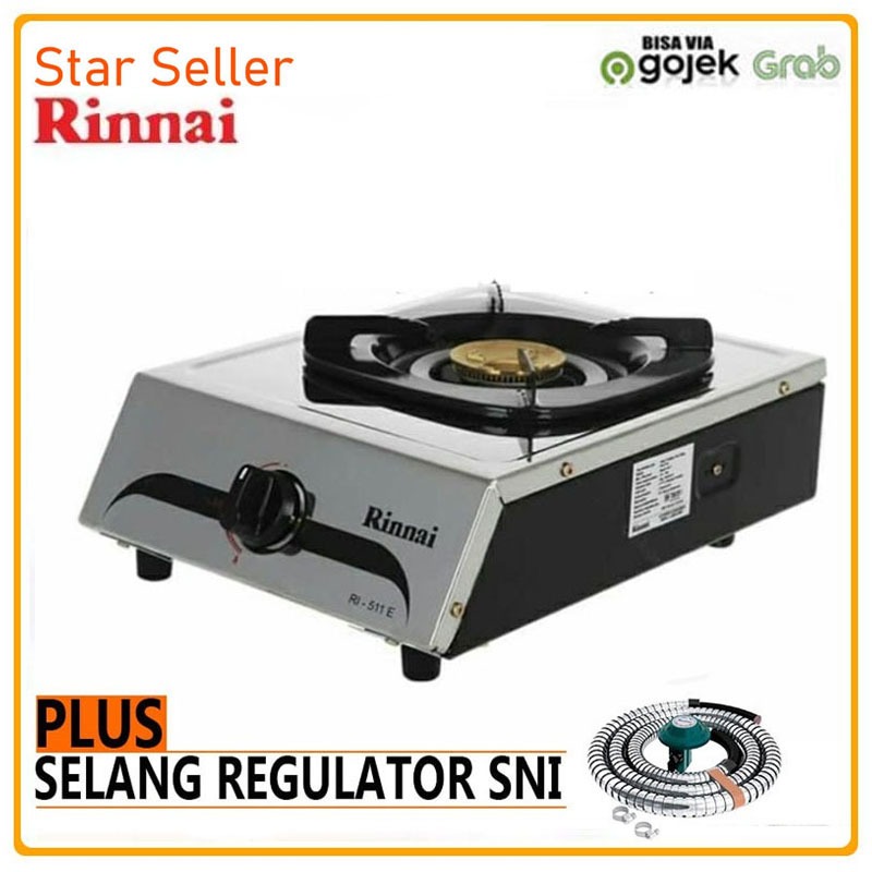 Jual Kompor Gas 1 Tungku Rinnai RI 511E - Body Stainless | Shopee Indonesia
