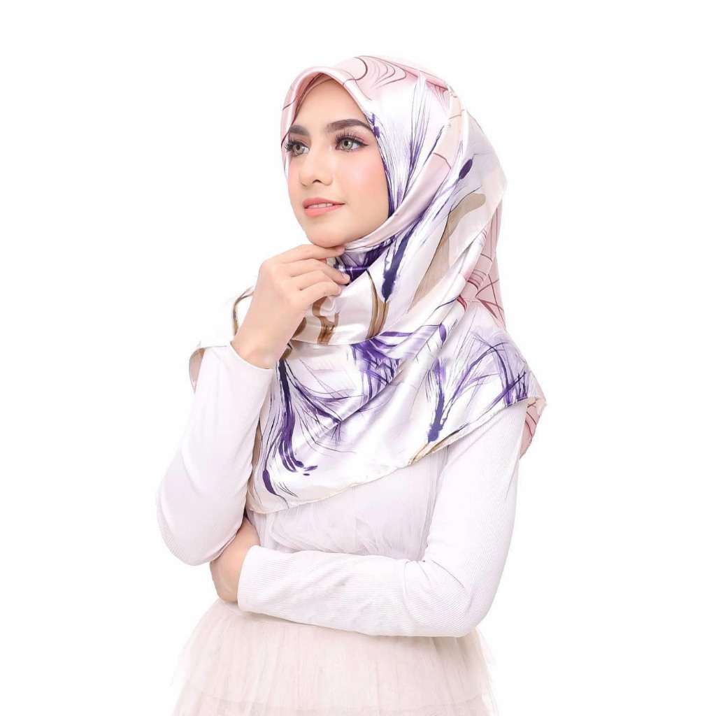 Jual Scraf Syal 90x90cm silk syal leher syal kerudung motif batik silk ...