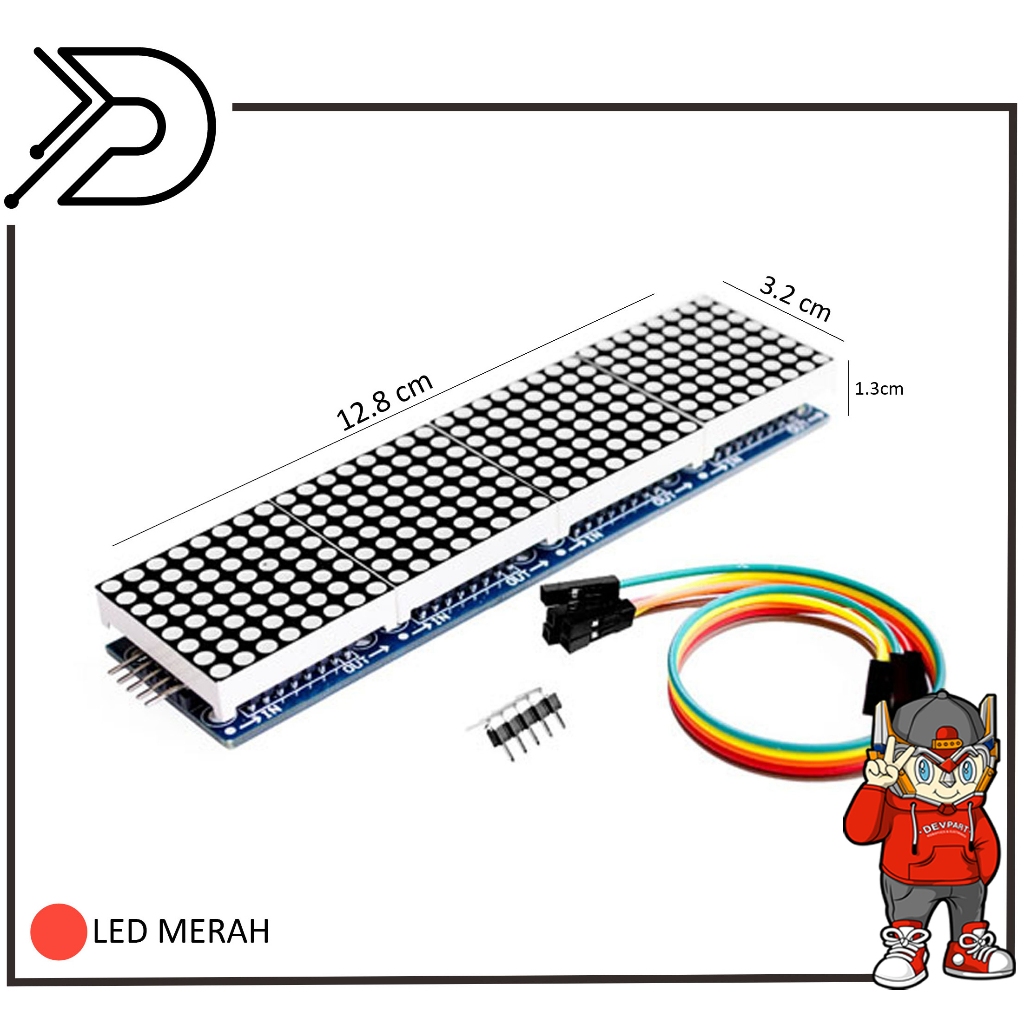 Jual LED DOT MATRIX MODULE 8x8 4-IN-1 32X8 MAX7219 RUNNING TEXT DISPLAY | Shopee Indonesia
