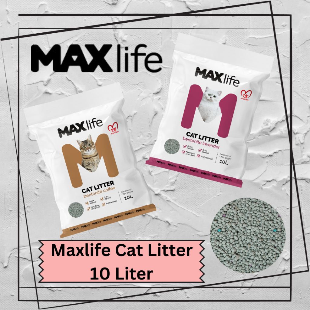 Jual Pasir Kucing Premium Gumpal Wangi MAXlife Coffee Lavender 10 Liter ...