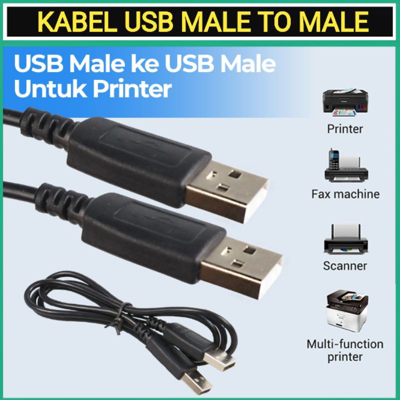 Jual Kabel USB Male to Male Untuk Printer 100cm | Shopee Indonesia